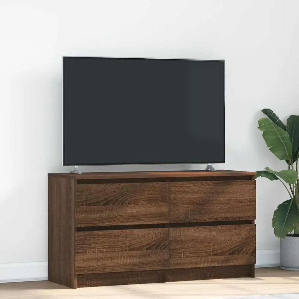 TV skříňka hnědý dub 100x35x54 cm kompozitní dřevo