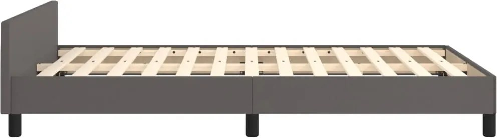 Rám postele bez matrace šedý 120x190 cm umělá kůže 3270558
