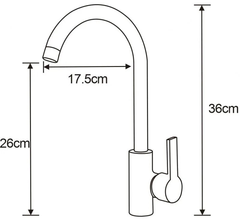 Mexen ANA - Vysoká dřezová baterie, Zlatá, 671000-50