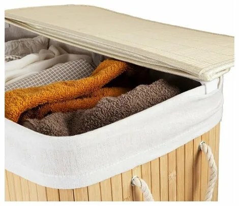 Compactor Bambusový koš na špinavé prádlo