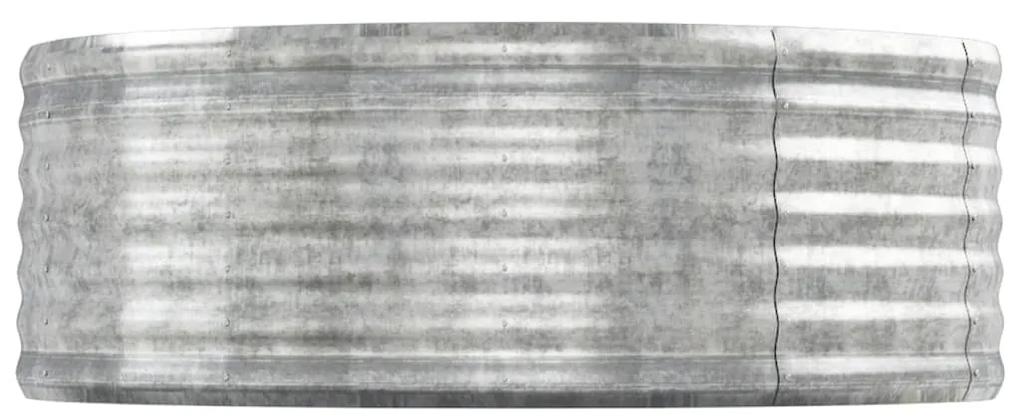 Vyvýšený záhon práškově lakovaná ocel 544x100x36 cm stříbrný,  319017