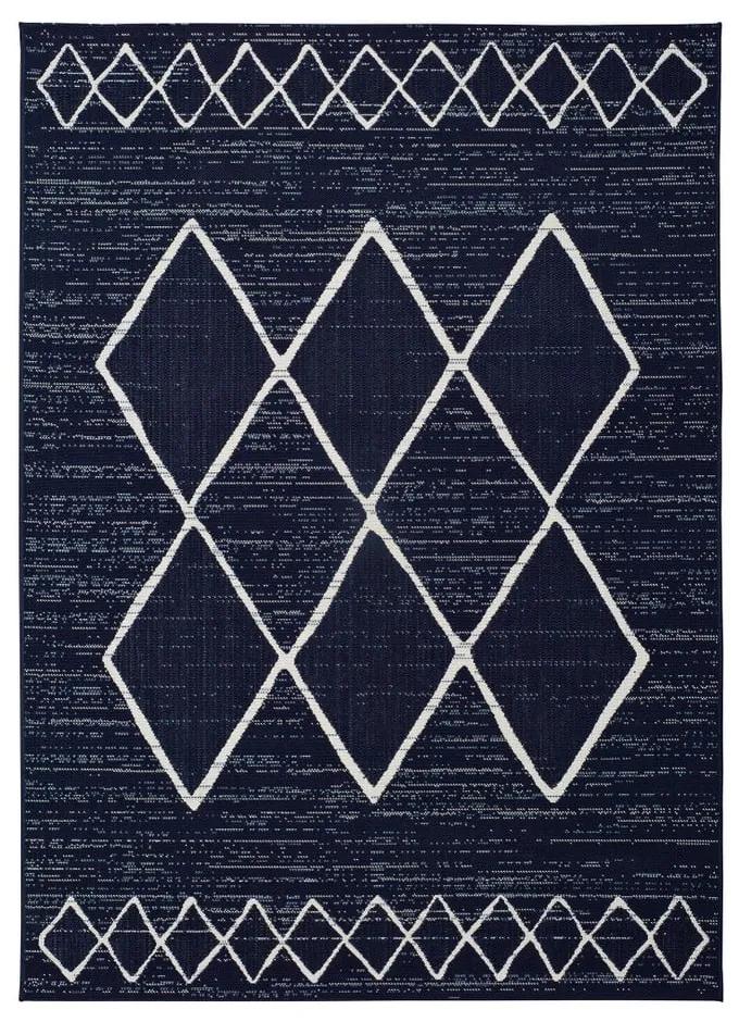 Tmavě modrý venkovní koberec Universal Elba, 80 x 150 cm