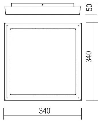 Redo 9190 Bezel, venkovní stropní svítidlo LED 30W 3000K, antracitová, 34 x 34 cm, IP54