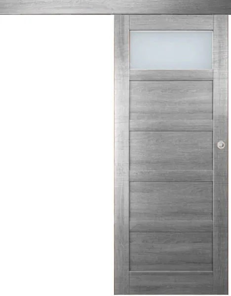 posuvné interiérové dveře na stěnu vasco doors BRAGA model 2 Průchozí rozměr: 70 x 197 cm, Orientace dveří: Levé dveře, Dekor: Buk jasmínový