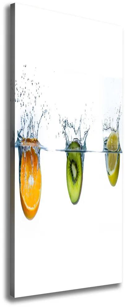 Wallmuralia Foto obraz na plátně Ovoce pod vodou 50x125 cm