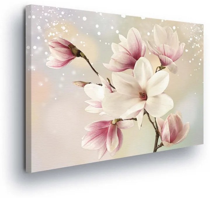 GLIX Obraz na plátně - Magické Růžové Květy 100x75 cm