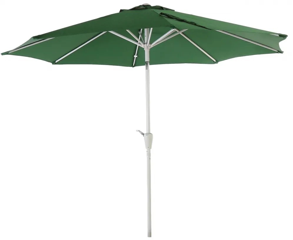 Slunečník N18 Ø 2,7 m sklopný polyester/hliník - zelený