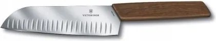 Swiss Modern Nůž Santoku, 17 cm, ořechové dřevo Victorinox 6.9050.17 kg