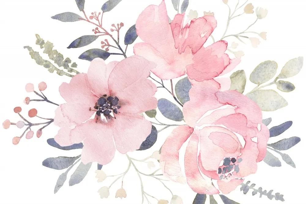 Obraz Květiny Růže V Pastelových Barvách Nedostatek Nedostatek Plátno Canvas 90x60