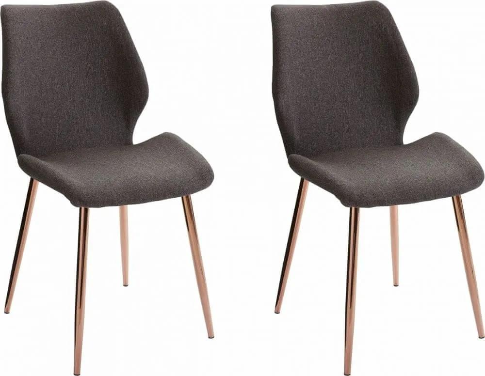 Danish style Jídelní židle Stor (SET 2 ks), antracitová