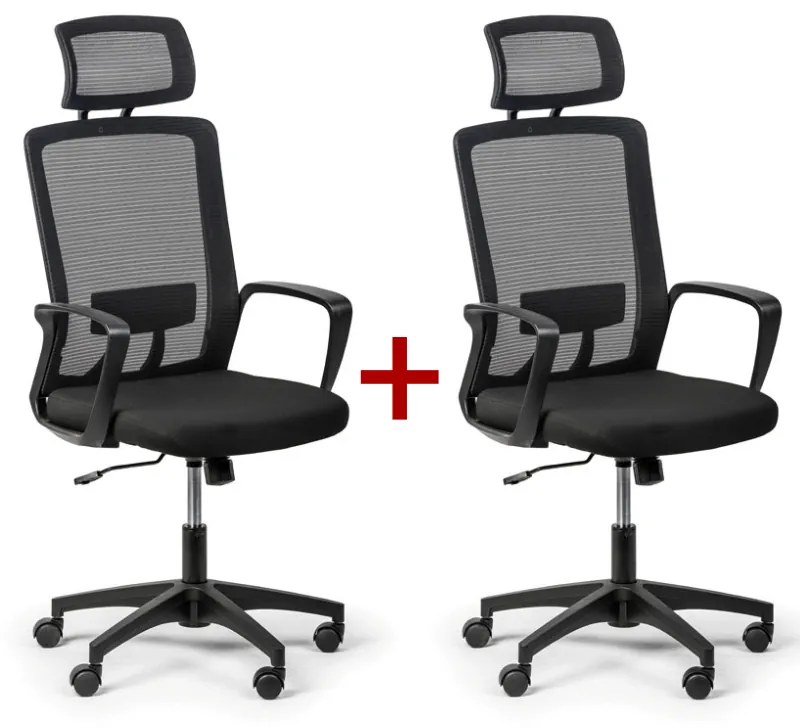 Kancelářská židle BASE PLUS 1+1 ZDARMA, černá