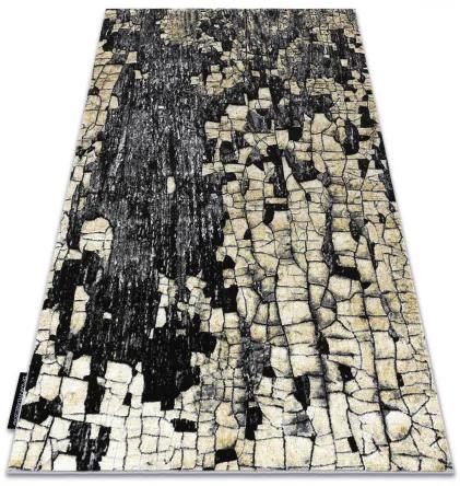 Moderní koberec DE LUXE 2079 Dlažba cihlový Strukturální zlato / še velikost 160x220 cm | krásné koberce cz