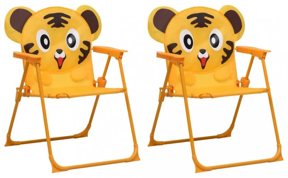 Dětské zahradní židle 2 ks Dekorhome Žlutá