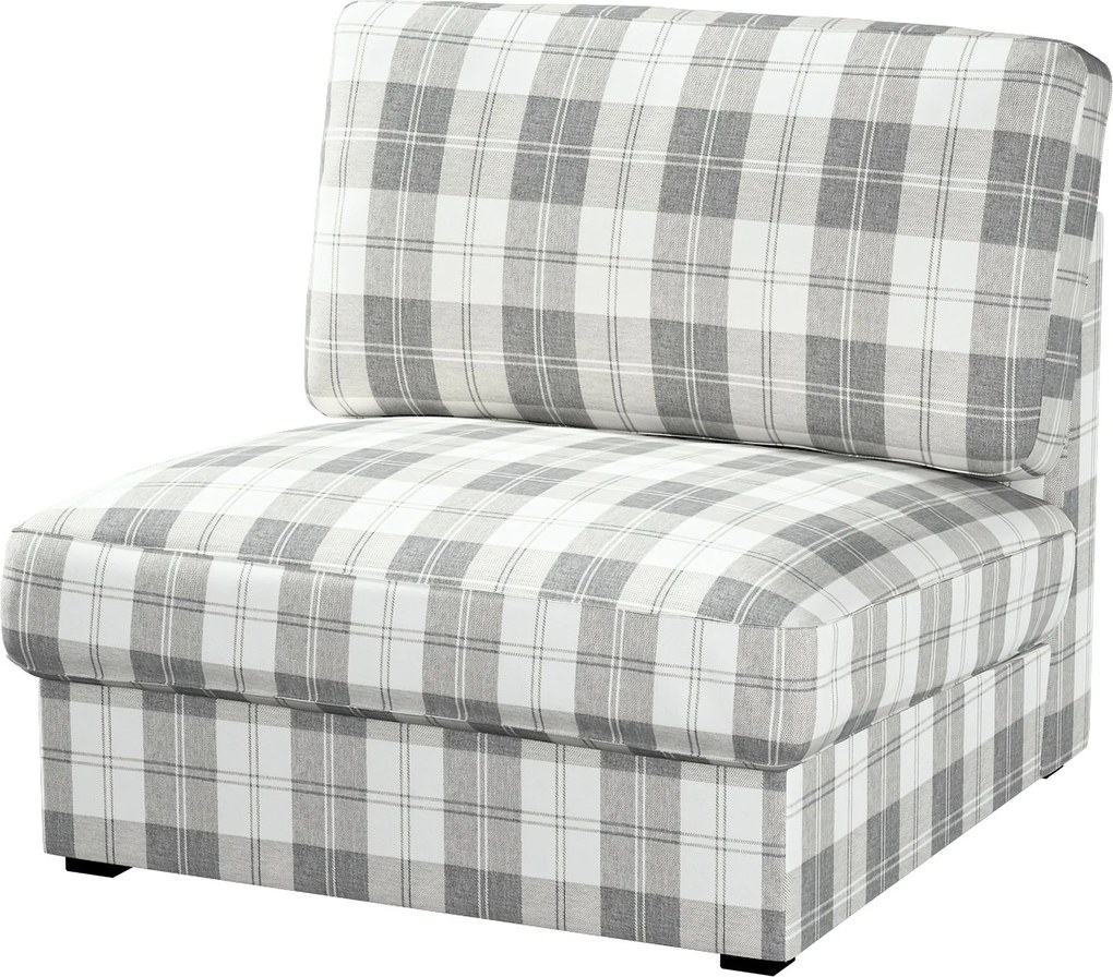 Potah na neskládací křeslo IKEA Kivik barva šedá látka pletený vzor, vzorované