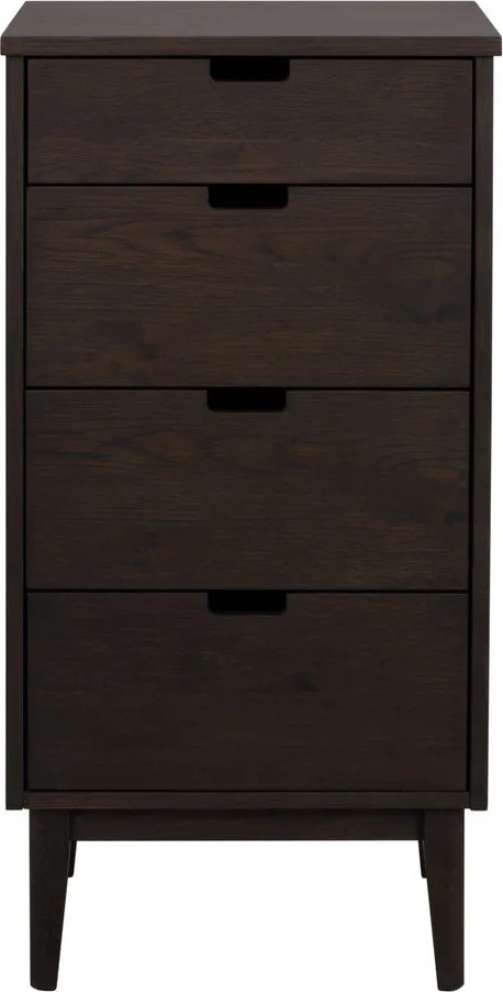 Komoda z dubového dřeva v tmavě přírodní barvě 45x92x38 cm Garrison – Rowico