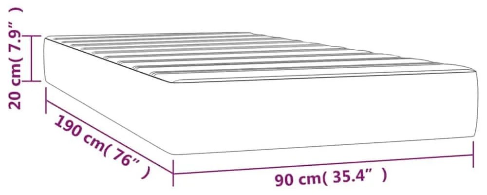 Petromila Taštičková matrace tmavě modrá 90 x 190 x 20 cm samet