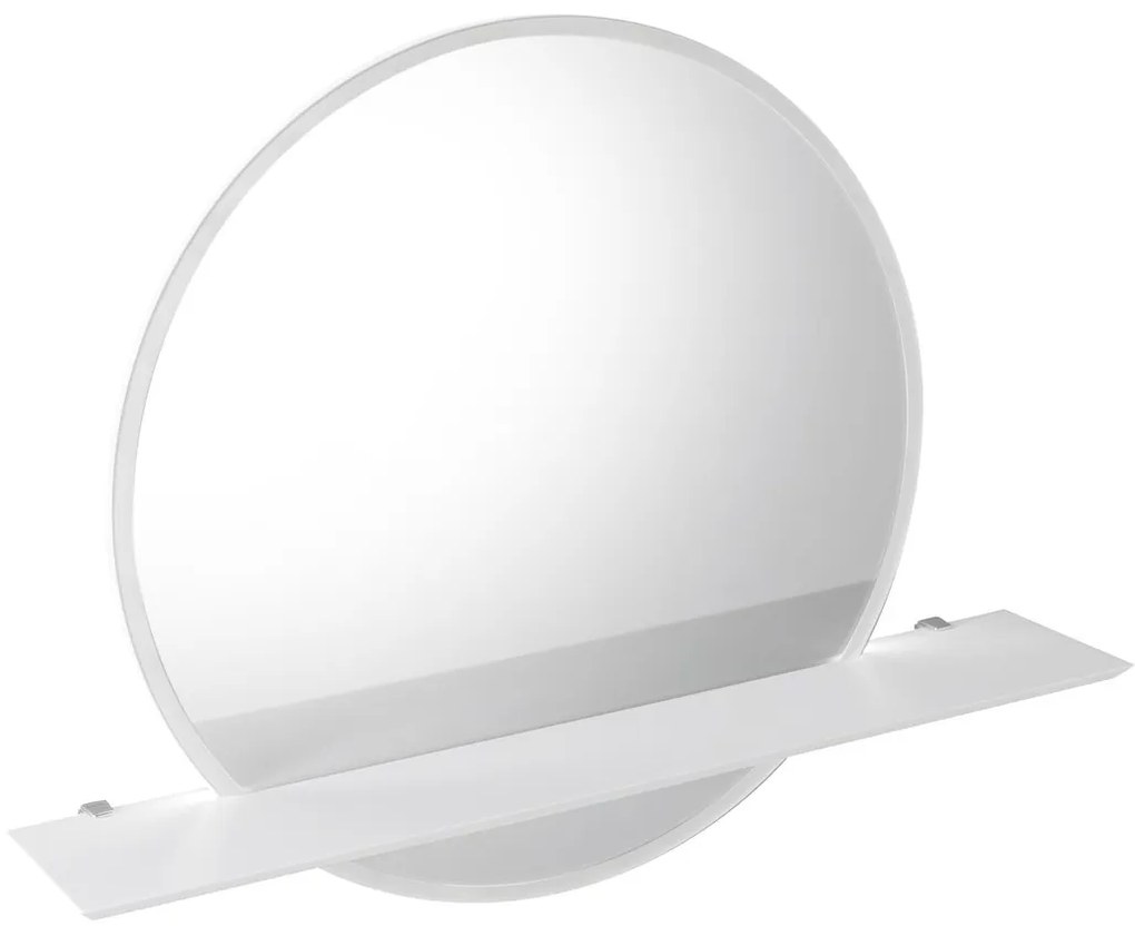 Sapho Sapho, VISO kulaté zrcadlo s LED osvětlením a policí, ø 80cm, bílá mat, VS080-01