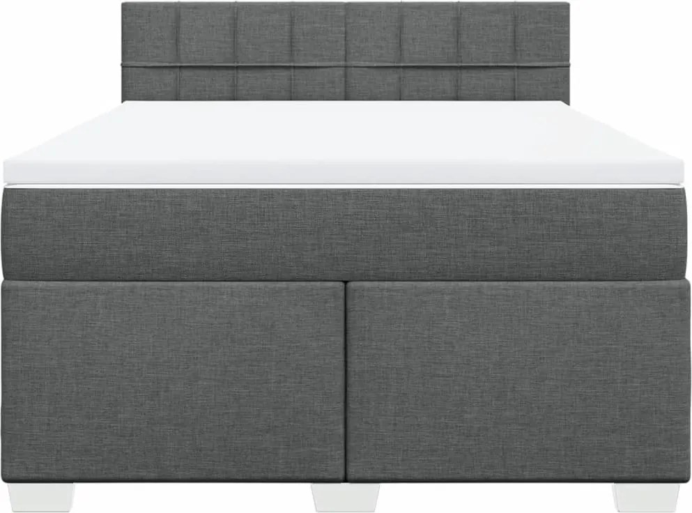 Box spring postel s matrací tmavě šedá 160x200 cm textil 3288240