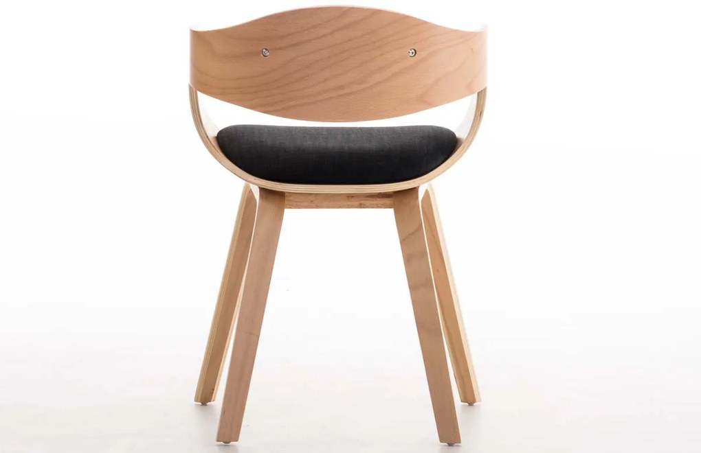 Jídelní židle Egdware - dřevo a látkový potah | přírodní a černá