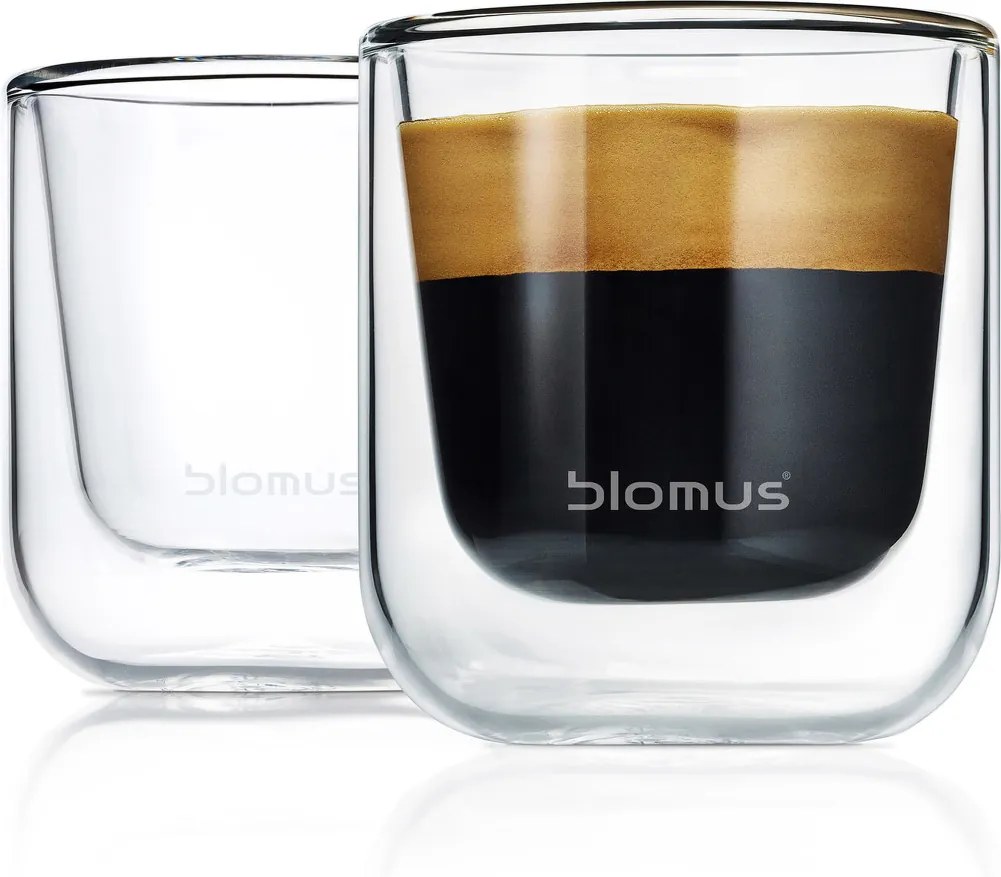 BLOMUS Set termosklenic na espresso NERO 80 ml