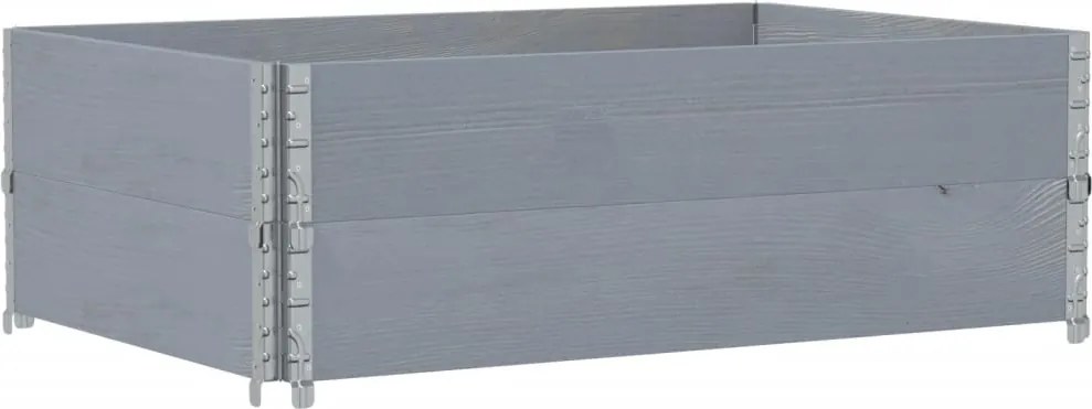 Zahradní truhlík šedý 120 x 80 cm masivní borové dřevo 3295849
