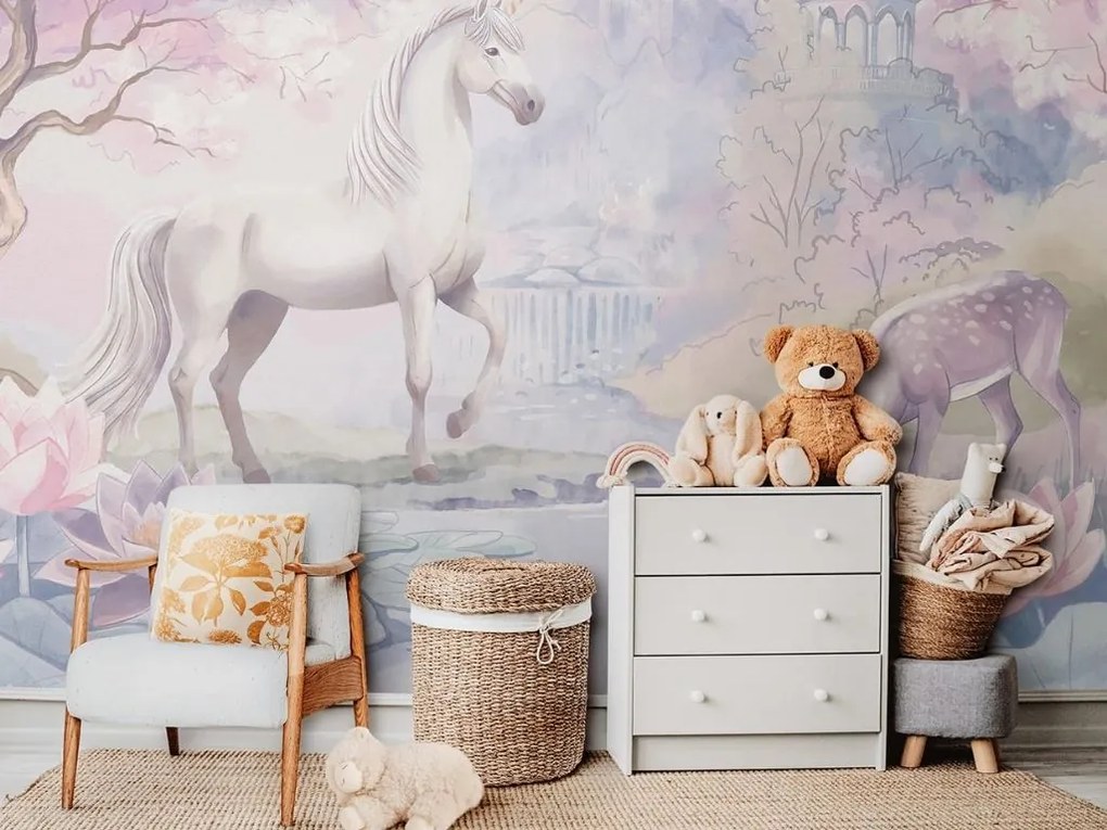 Velkoplošná tapeta mural JEDNOROŽEC do dětského pokoje