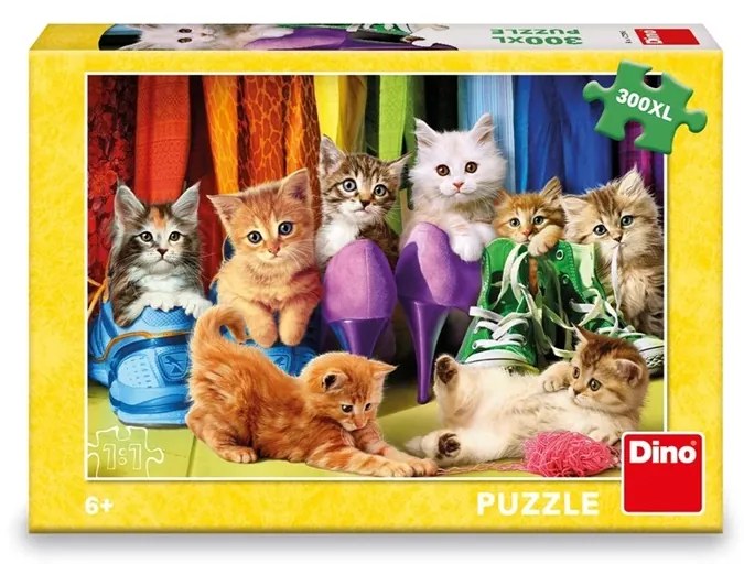 Dino Puzzle Barevná koťátka 300 XL dílků