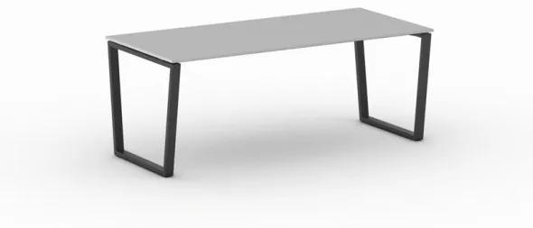 Kancelářský stůl PRIMO IMPRESS, černá podnož, 2000 x 900 mm, šedá