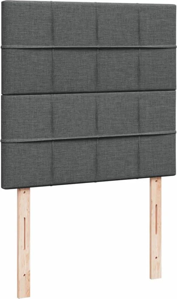 Box spring postel s matrací tmavě šedá 90x200 cm textil 3291164