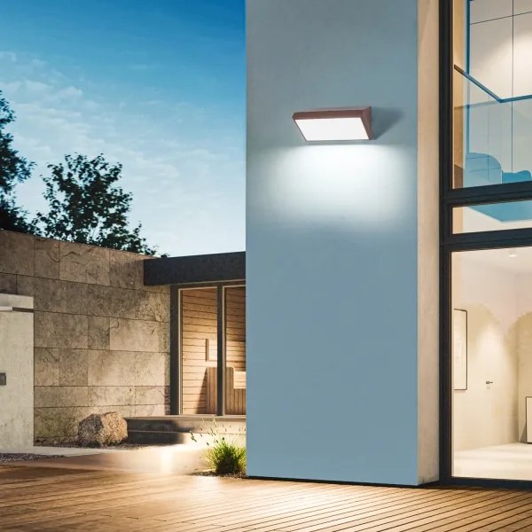 BRILAGI - LED RGBW Venkovní nástěnné svítidlo TRIANGLE 1xE27/12W/230V hnědá IP65