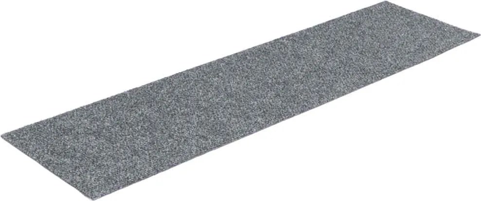 Schodové rohože samolepicí 30 ks 76 x 20 cm světle šedé obdélníkové 3365724