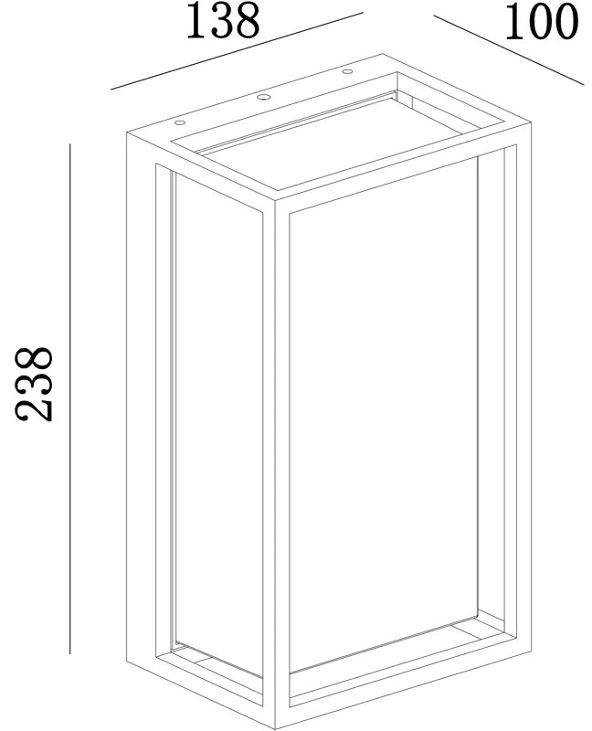 Mantra Chamonix, stropní/nástěnné venkovní svítidlo, 9W LED 3000K, bílá, 23,8x13,8cm, IP65