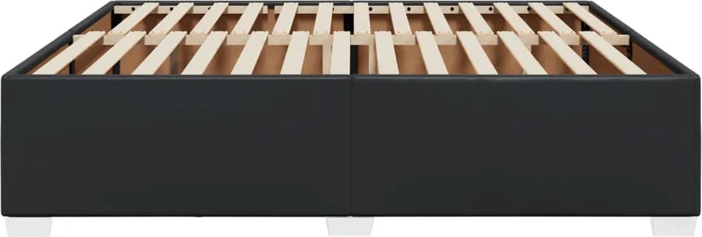 Rám postele černá 200 x 200 cm umělá kůže 3284572