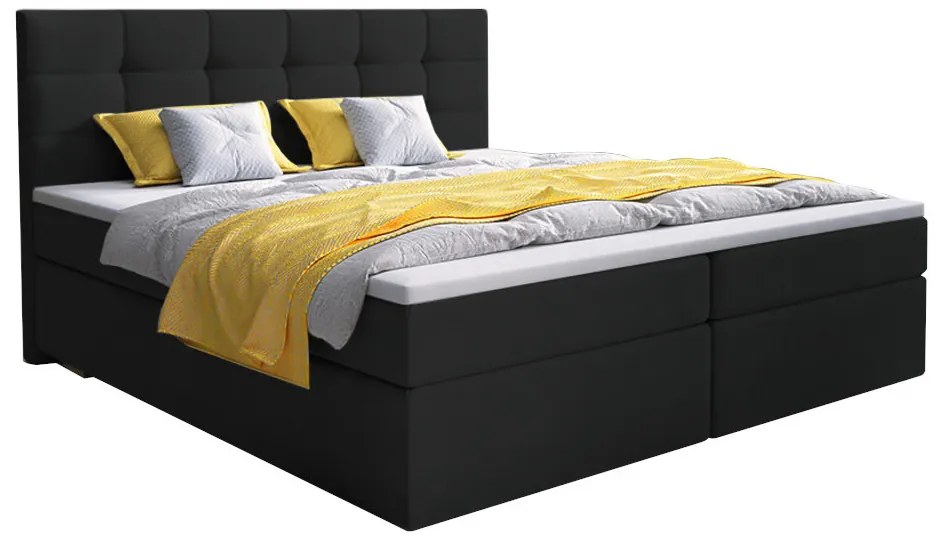 Čalouněná postel boxspring GLOS, 140x200, cosmic 100 + topper