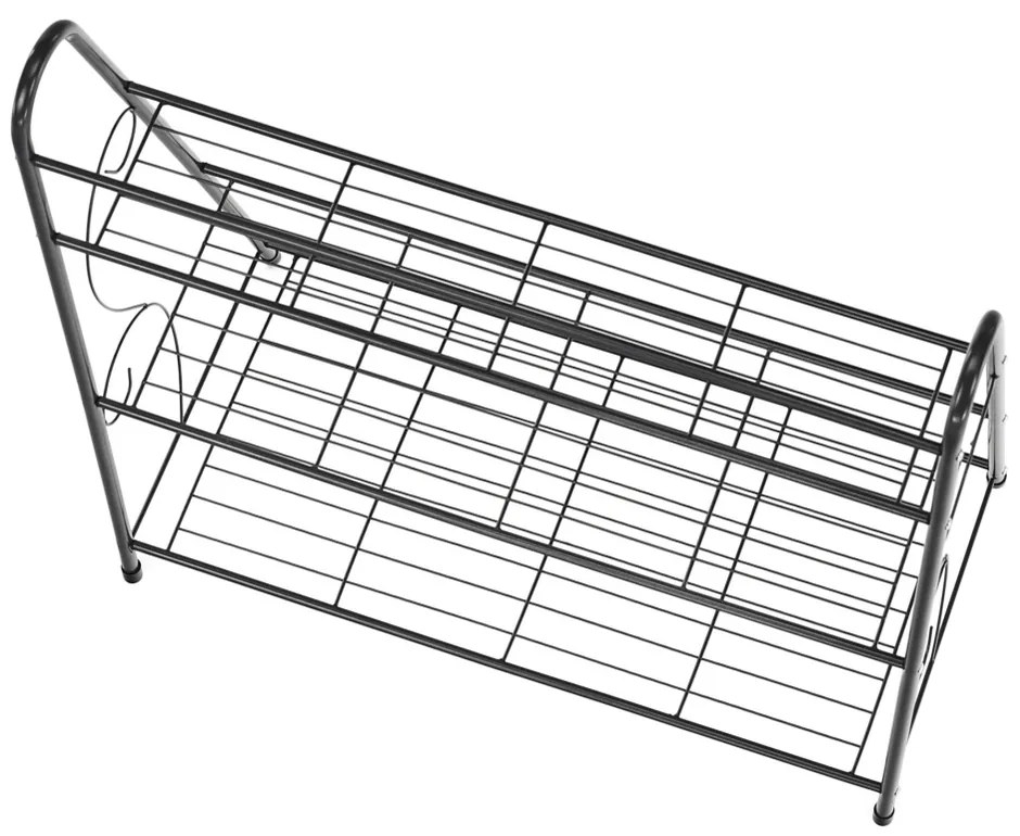 Kovový regál Veruma, tmavě šedá