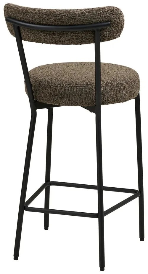 Hnědá čalouněná barová židle (výška sedáku 65 cm) Badalona – House Nordic