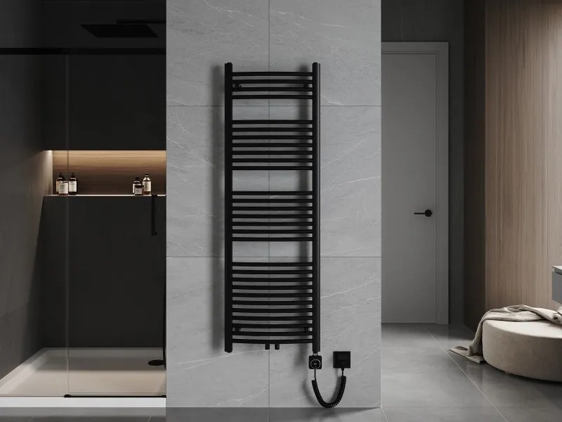 Mexen Ares, elektrické topné těleso 1500x500 mm + topná tyč 600 W, černá, W102-1500-500-6600-70