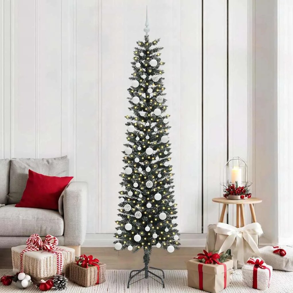 Umělý vánoční stromeček Zelená 210 cm PVC, plast a ocel 3395955