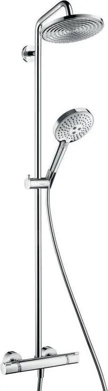 Hansgrohe Raindance S, sprchový set Showerpipe 240 s termostatem, 3 proudy, EcoSmart 9 l/min, chromová, HAN-27116000