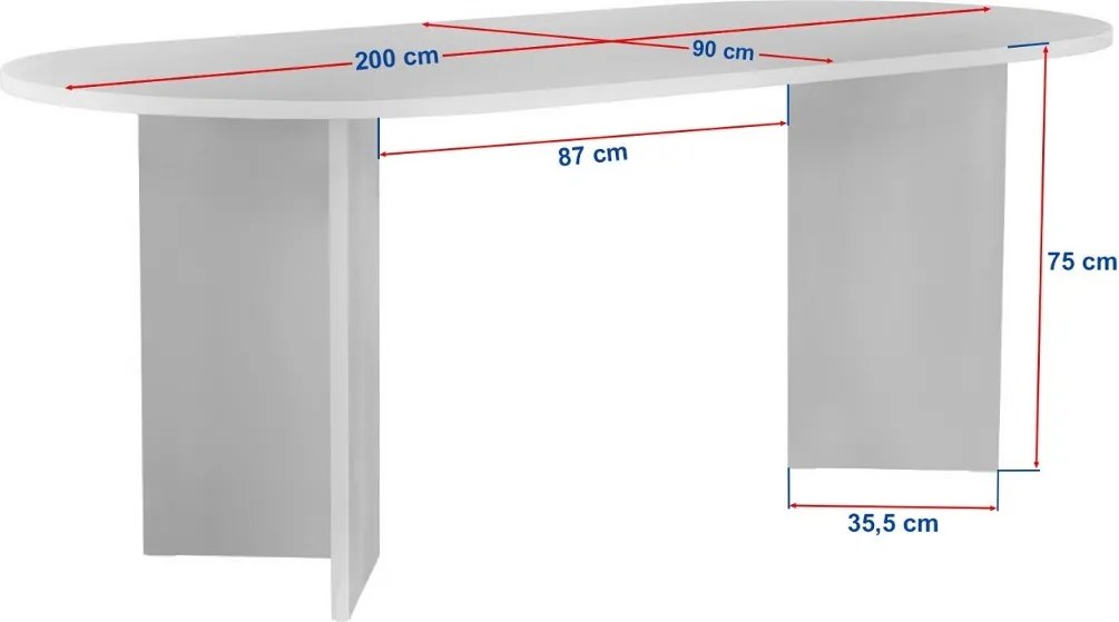 Designový jídelní stůl Zaramama 200 cm vzor ořech