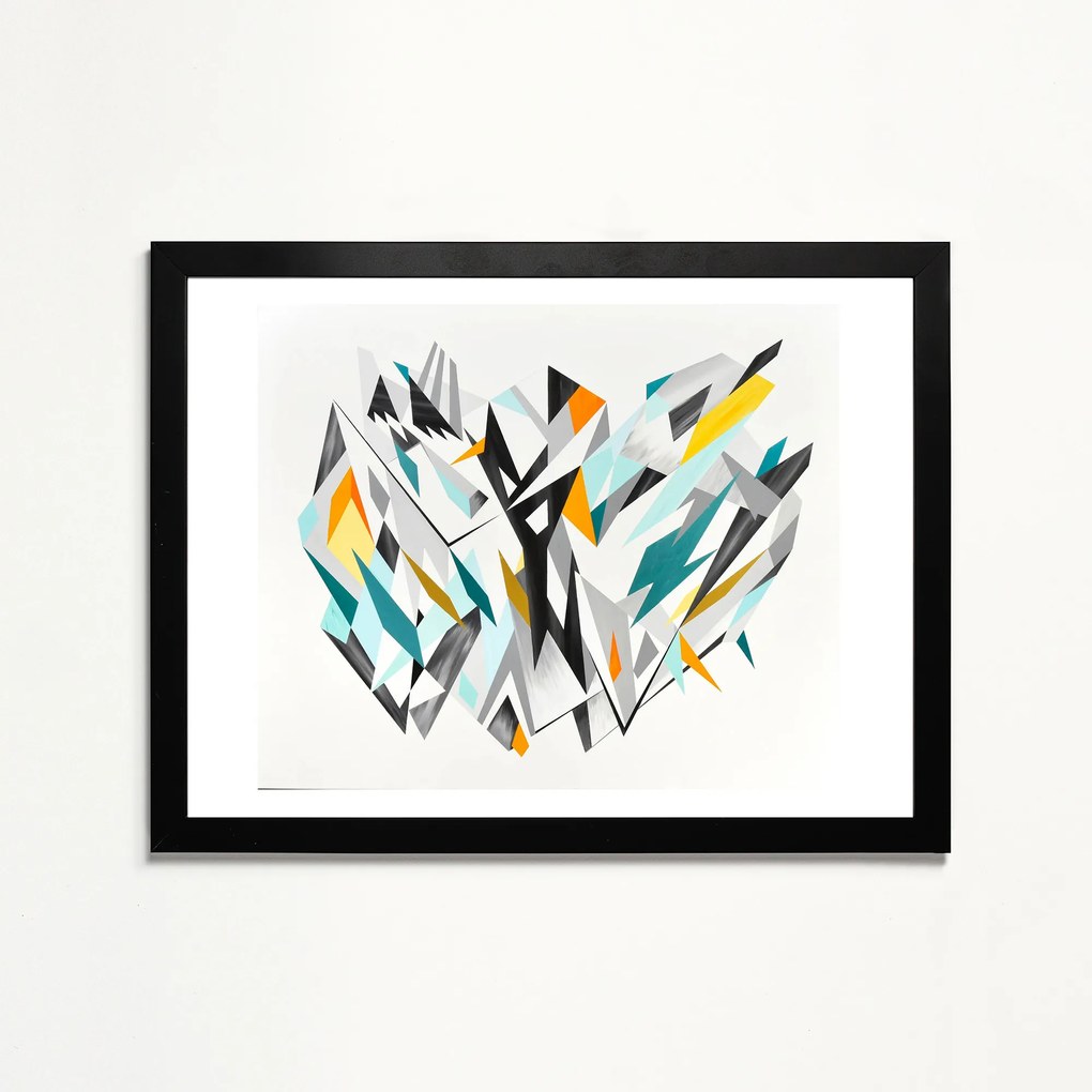 Marek Uhlíř | Geometrie Rám: Černý, Velikost: 30 x 40 cm