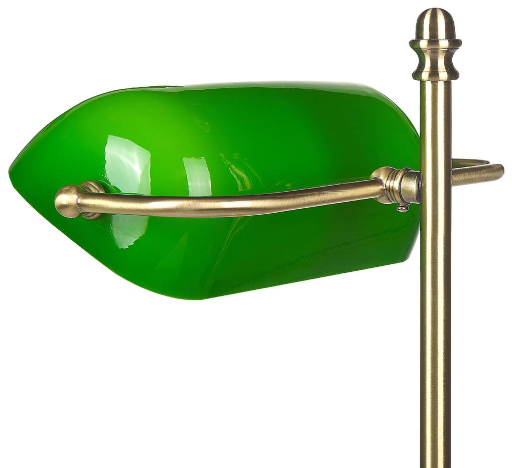 Kovová stolní lampa zelená/ zlatá MARAVAL Beliani
