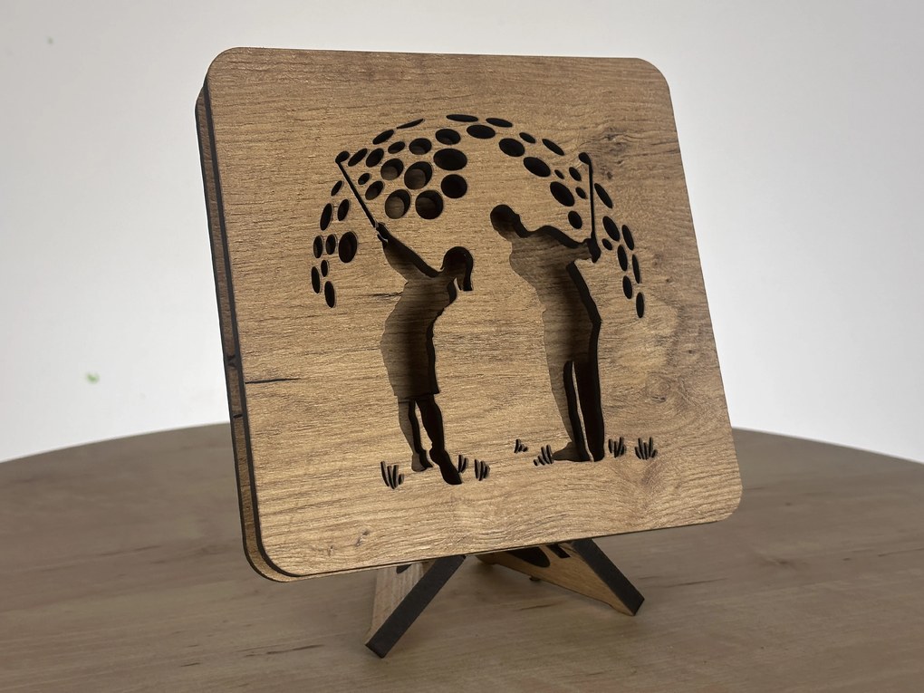 Li-Go "Golf" lampa 19x19cm provedení povrchu: dub světlý