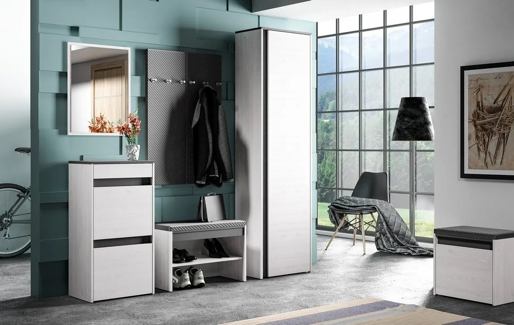 Casarredo Šatní skříň FARFARA borovice sněžná/antracit