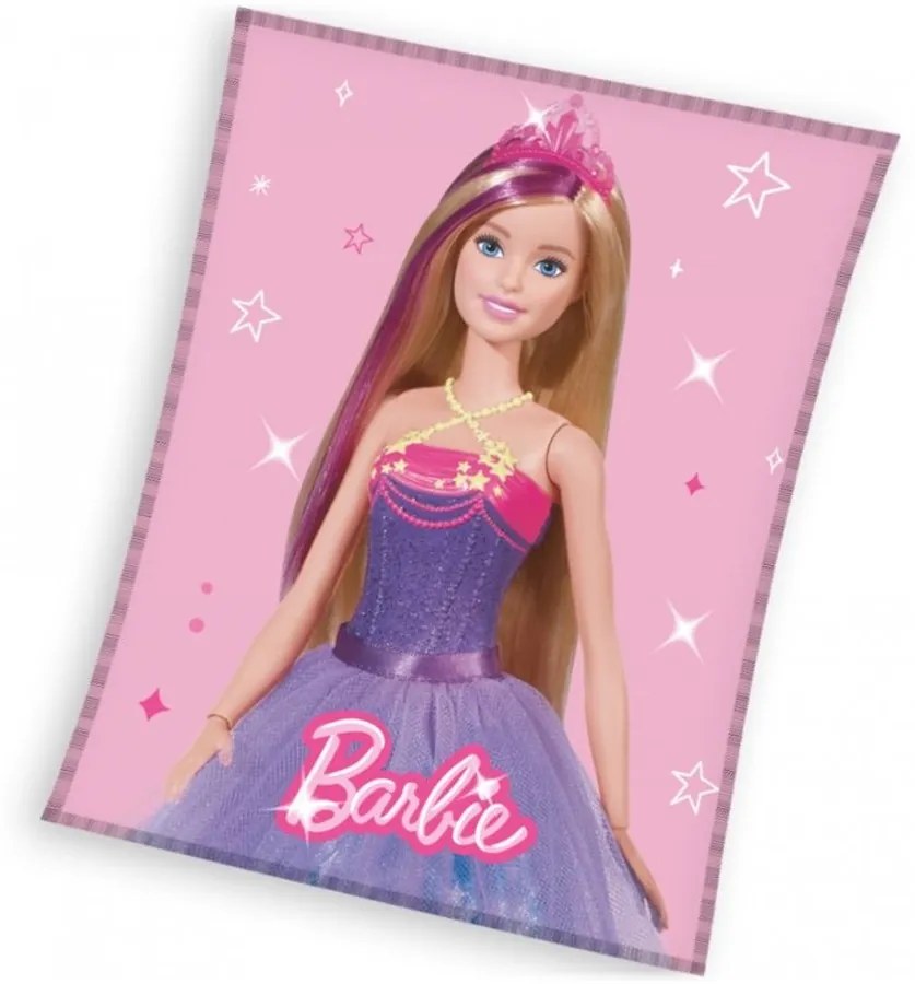 Velká coral fleece deka Barbie Princezna - gramáž 240 g/m² - 150 x 200 cm