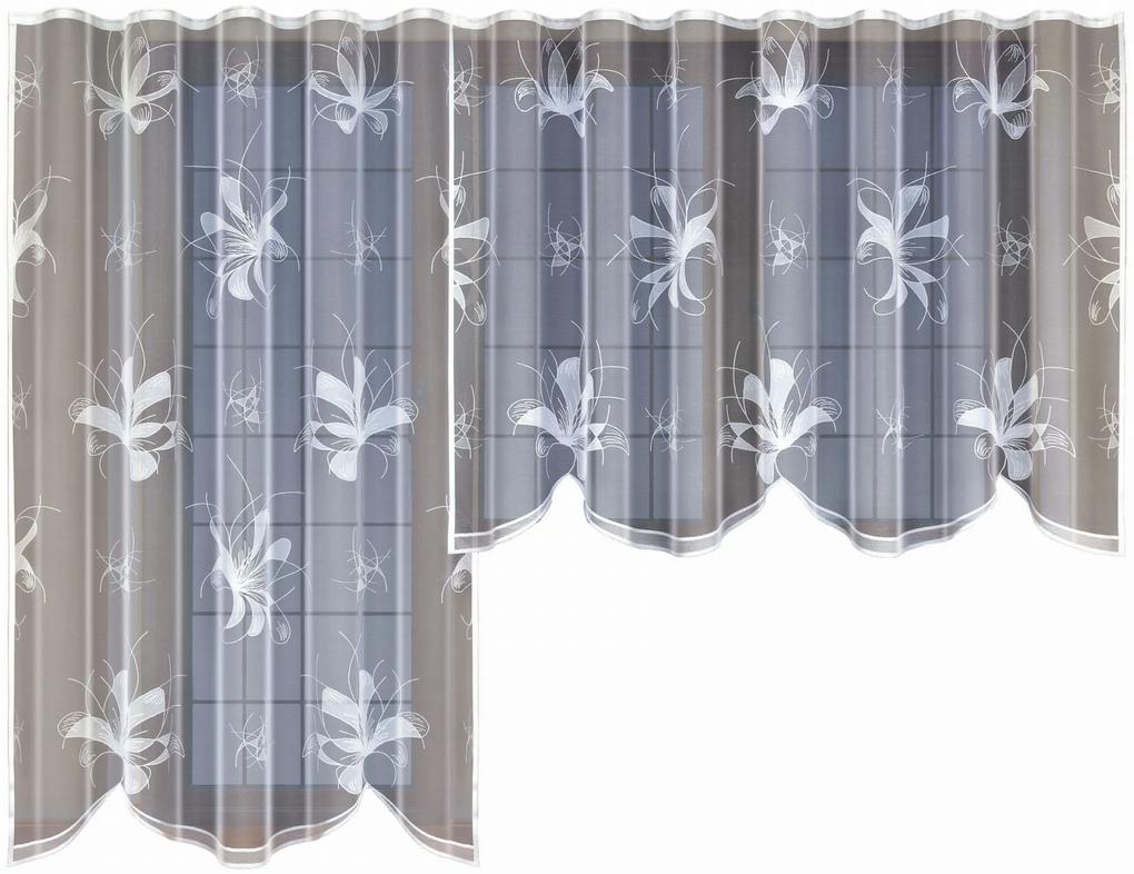 Dekorační žakárová záclona s řasící páskou PAULINA 145 bílá 300x145 cm MyBestHome