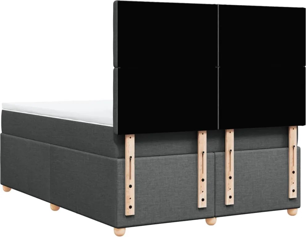 Box spring postel s matrací tmavě šedá 140x200 cm textil 3291318