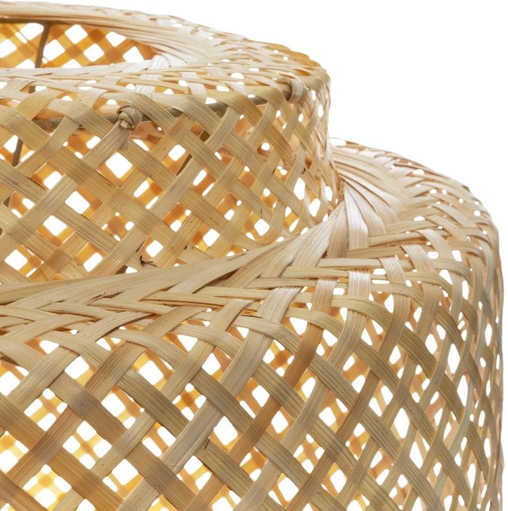 Závěsná lampa LIBY s ažurovým stínidlem z bambusu, Ø 40 cm