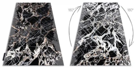 Moderní koberec DE LUXE 622 Abstrakce Strukturální šedá / zlato velikost 160x220 cm | krásné koberce cz