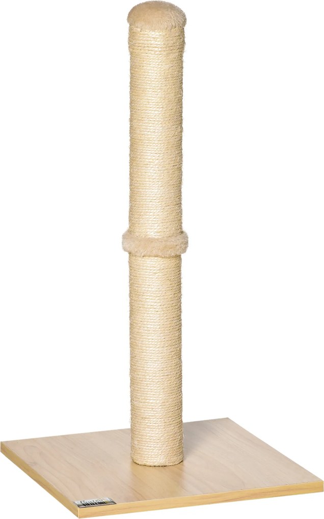 Škrabadlo PawHut sisalové škrabadlo pro kočky 60 cm stabilní s míčkem z dřevotřísky Béžový dub pro aktivní hru | Aosom.de